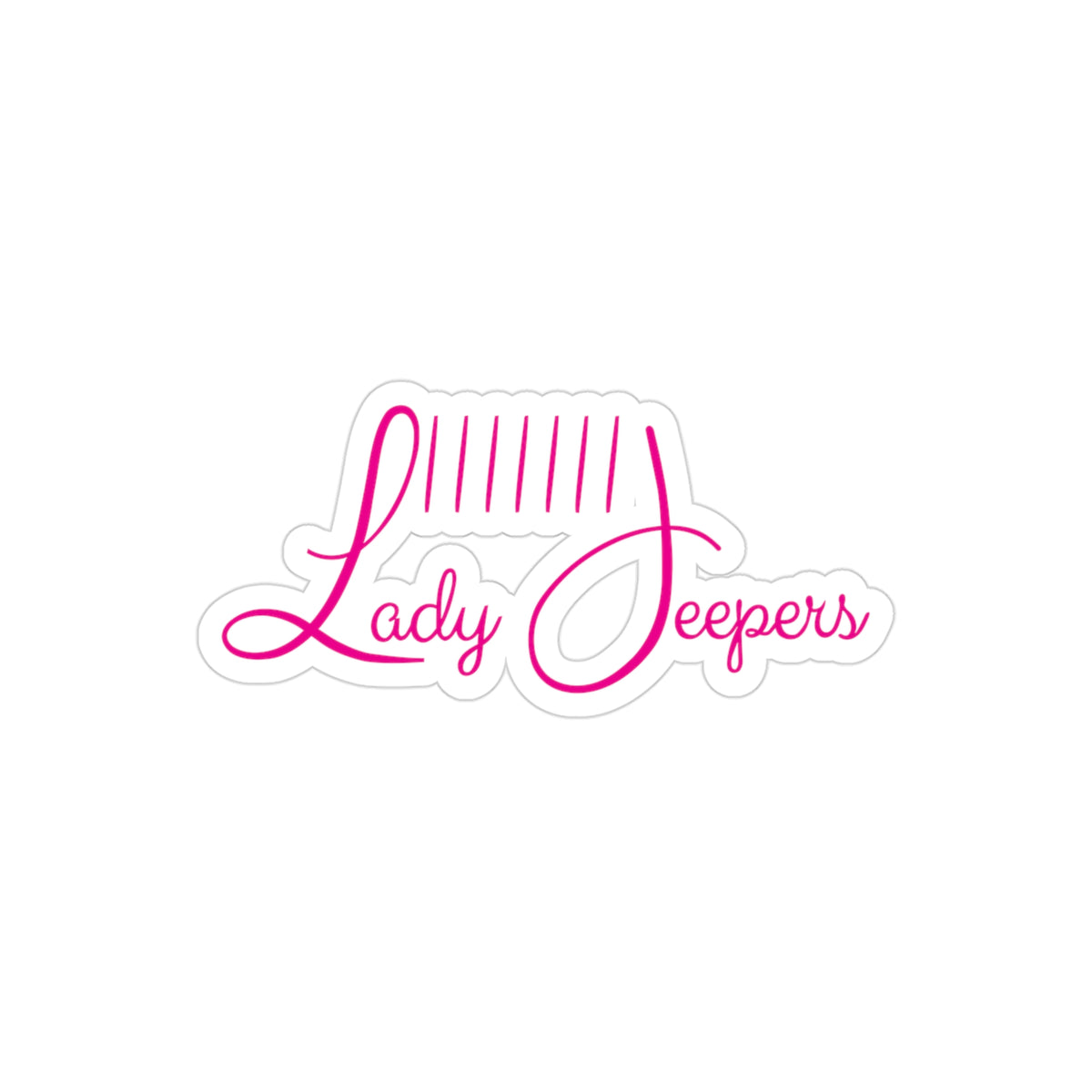 Pink Die Cut Indoor/Outdoor Sticker – LadyJeepers.com